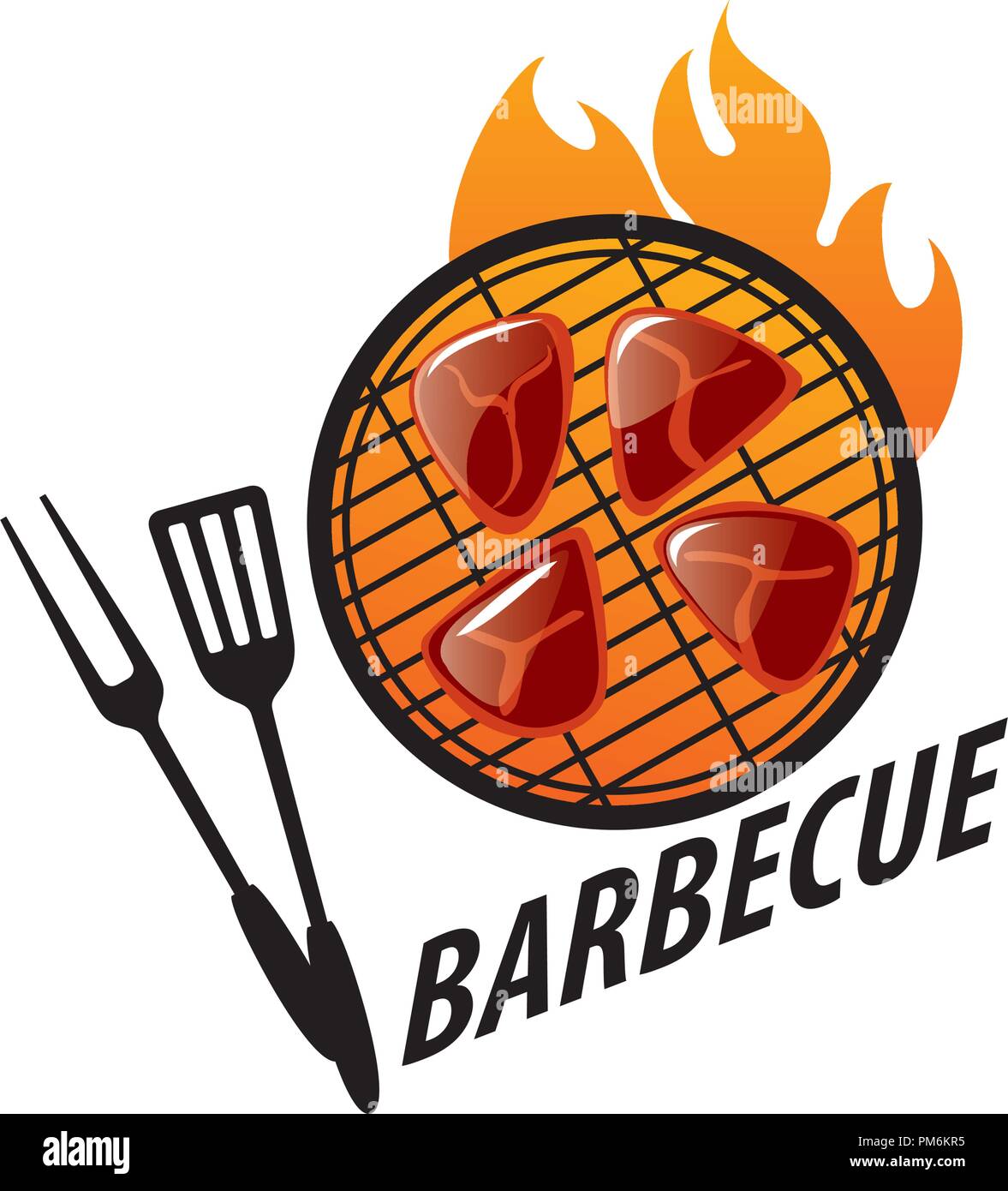 Barbecue party logo Stock Vector Image & Art - Alamy