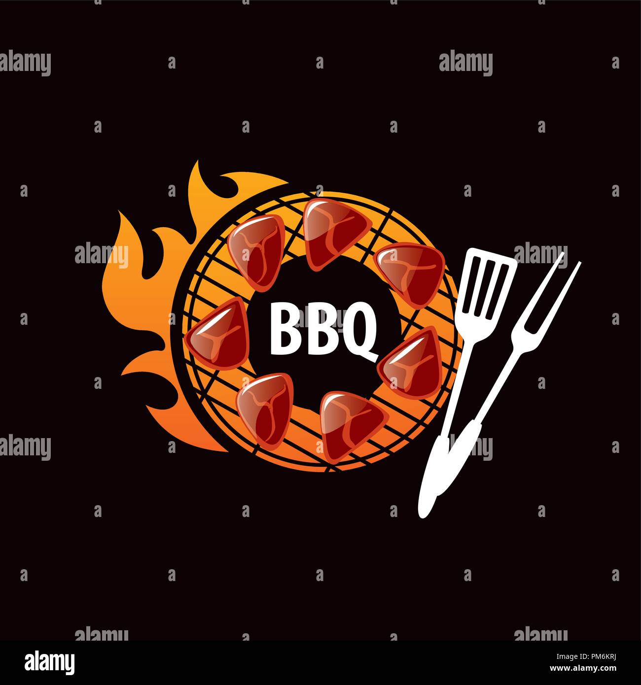Barbecue party logo Stock Vector Image & Art - Alamy