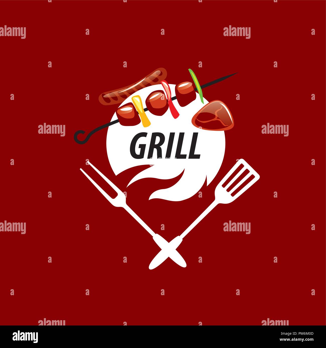 Barbecue party logo Stock Vector Image & Art - Alamy