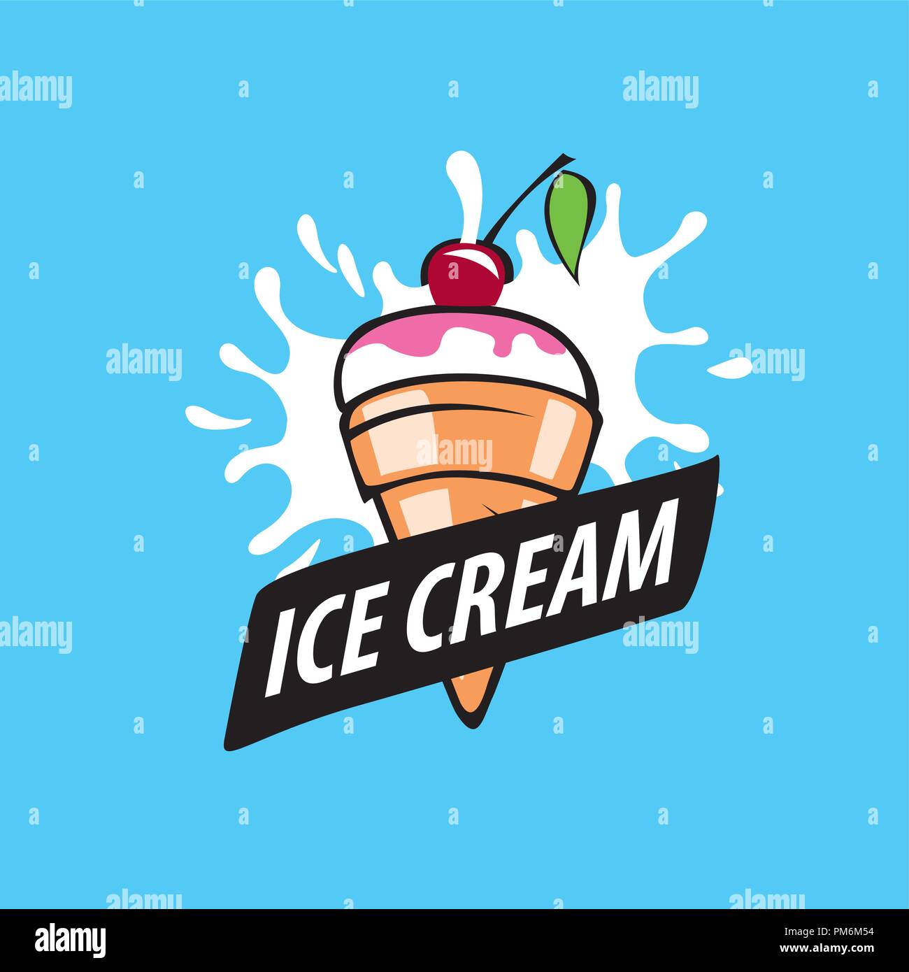 logo ice cream Stock Vector Image & Art - Alamy