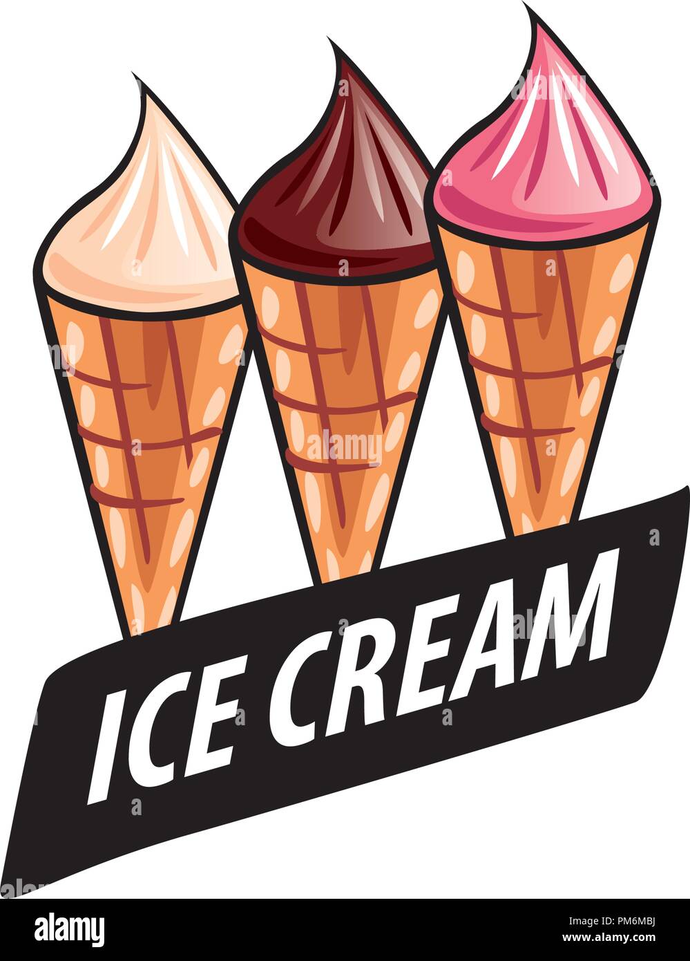 logo ice cream Stock Vector Image & Art - Alamy