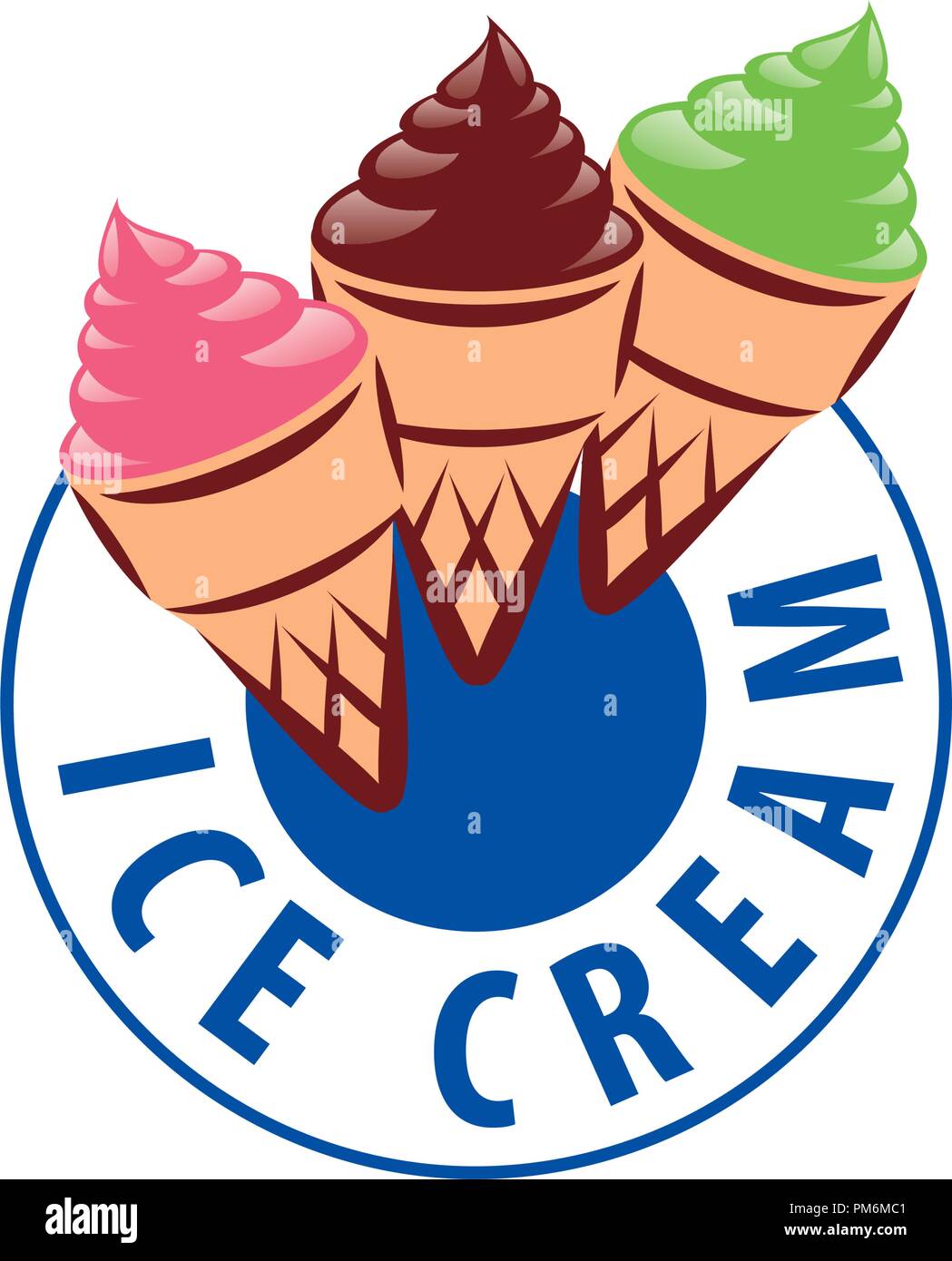 logo ice cream Stock Vector Image & Art - Alamy