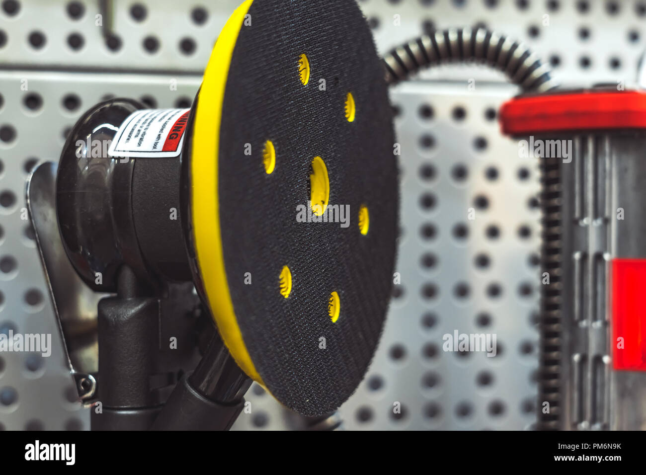 Electric tools for construction on the stand in the shop Stock Photo ...