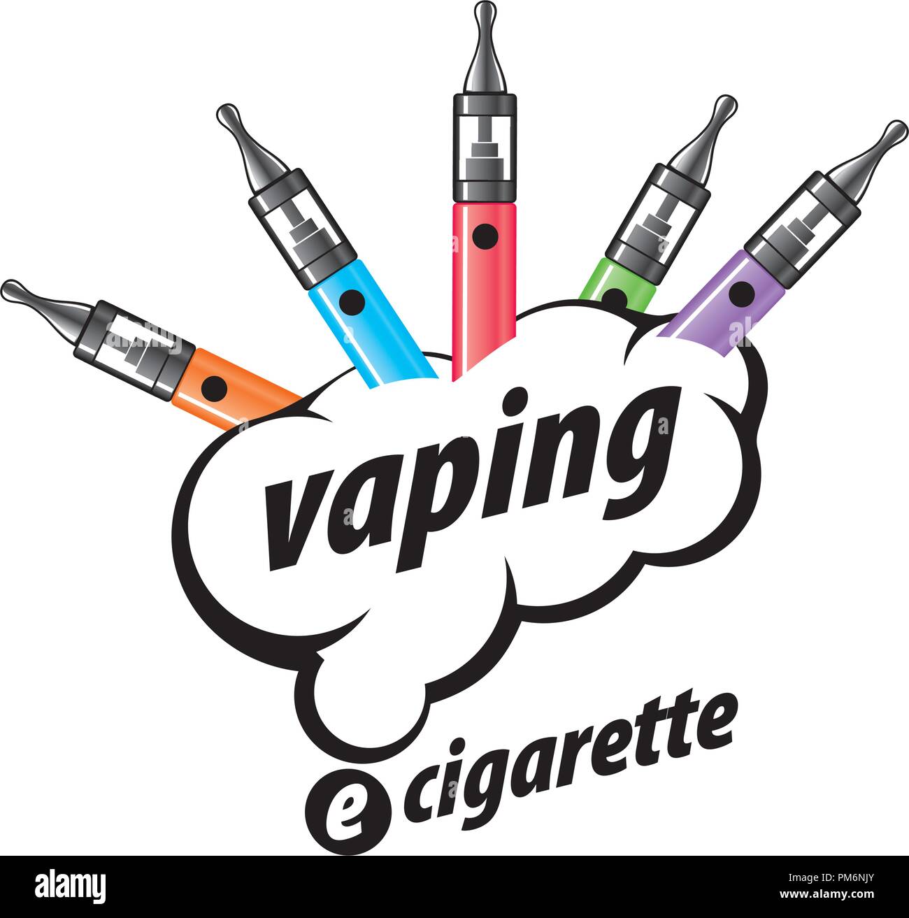 vector logo electronic cigarette Stock Vector Image & Art - Alamy