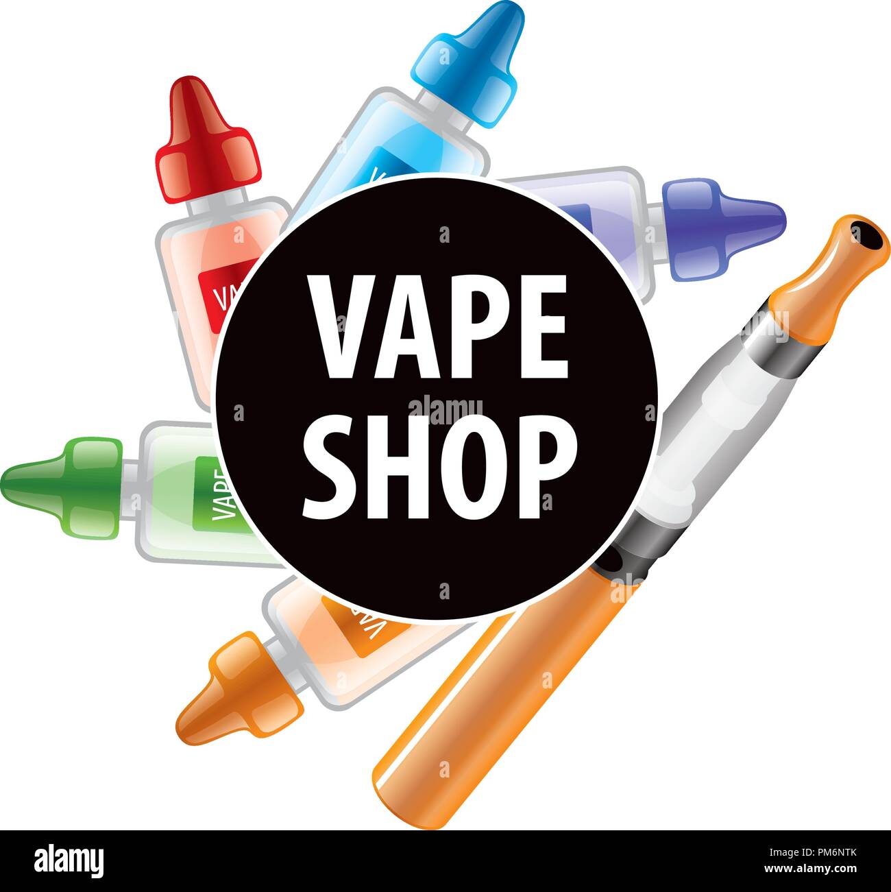 vector logo for the shop of electronic cigarettes Stock Vector Image ...