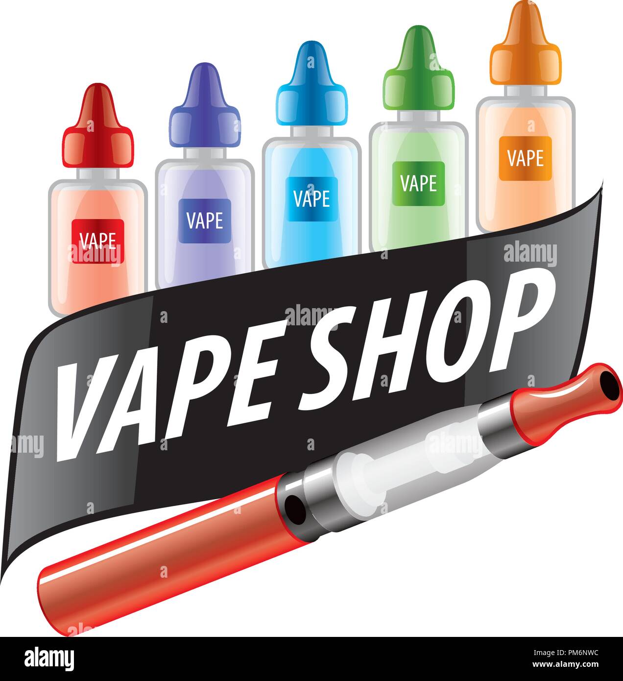 vector logo for the shop of electronic cigarettes Stock Vector Image ...
