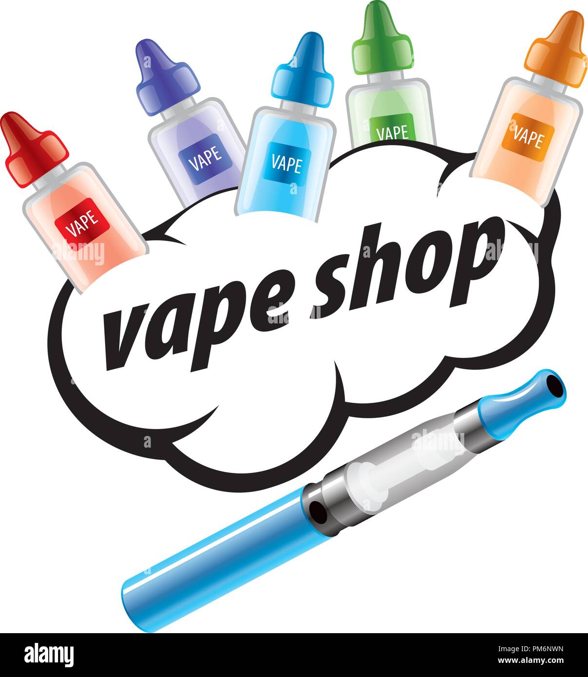 vector logo for the shop of electronic cigarettes Stock Vector Image ...