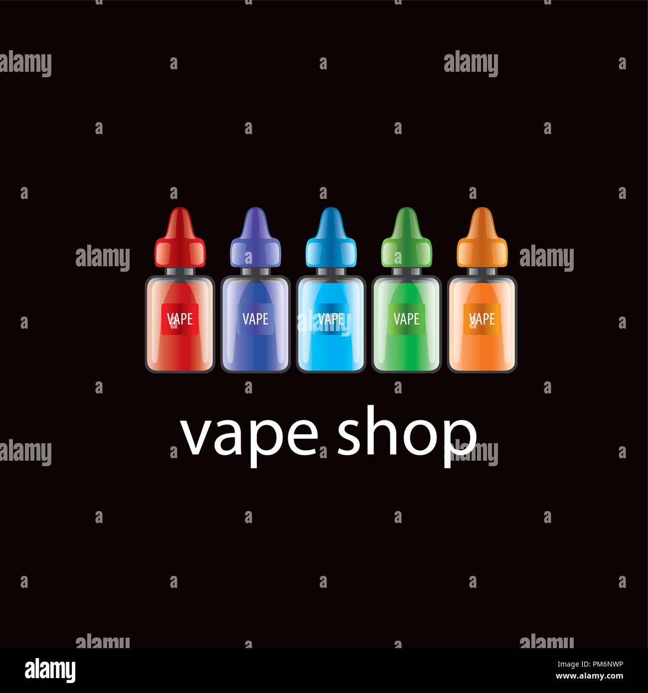 vector logo for the shop of electronic cigarettes Stock Vector Image ...