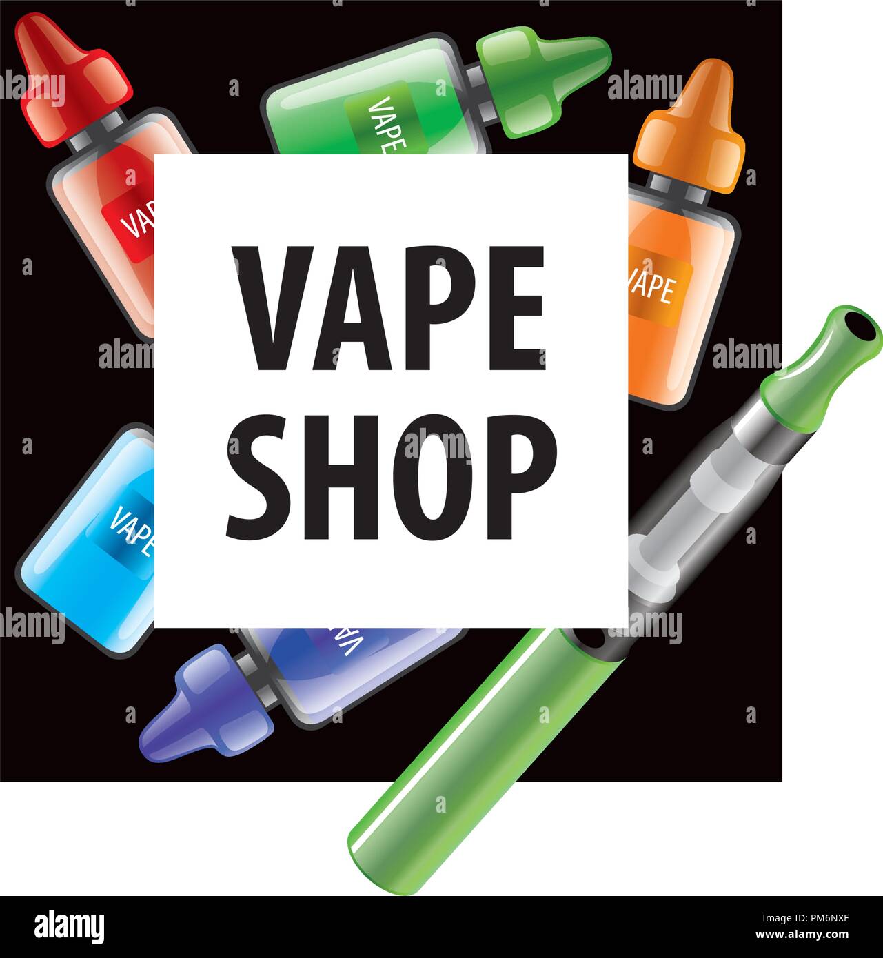 vector logo for the shop of electronic cigarettes Stock Vector Image ...