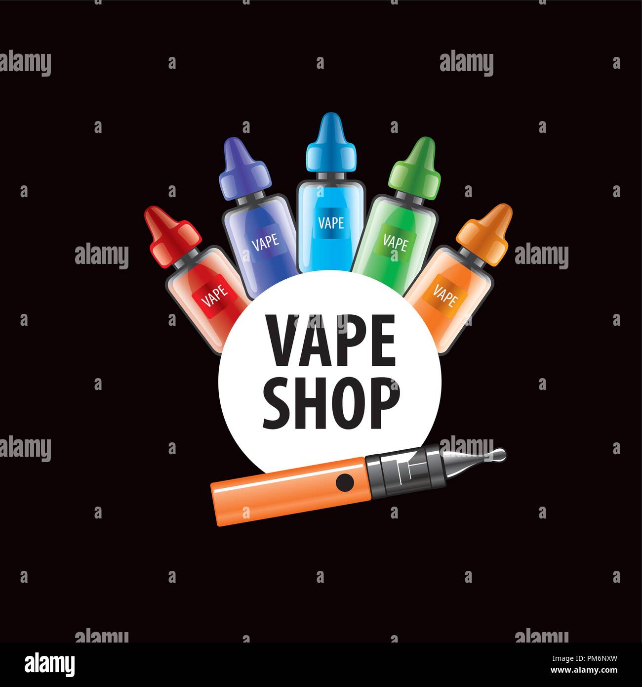 vector logo for the shop of electronic cigarettes Stock Vector Image ...