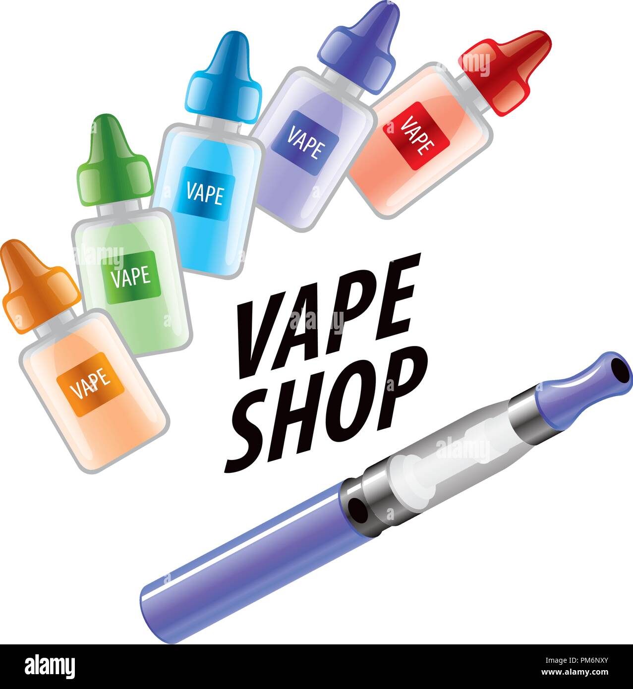 vector logo for the shop of electronic cigarettes Stock Vector Image ...