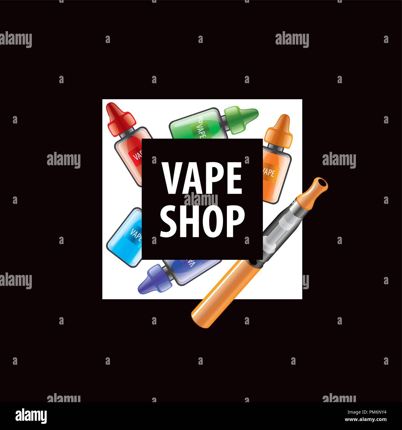 vector logo for the shop of electronic cigarettes Stock Vector Image ...
