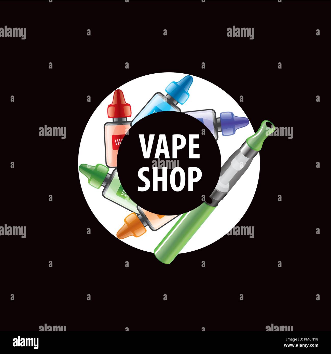 vector logo for the shop of electronic cigarettes Stock Vector Image ...