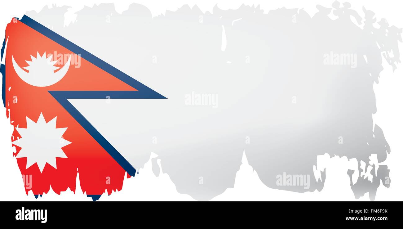 Nepal flag, vector illustration on a white background Stock Vector ...