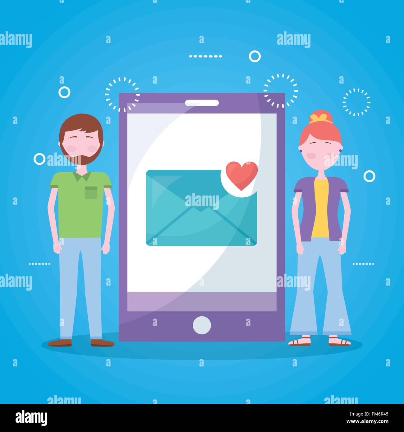 Mobile lover Stock Vector Images - Alamy