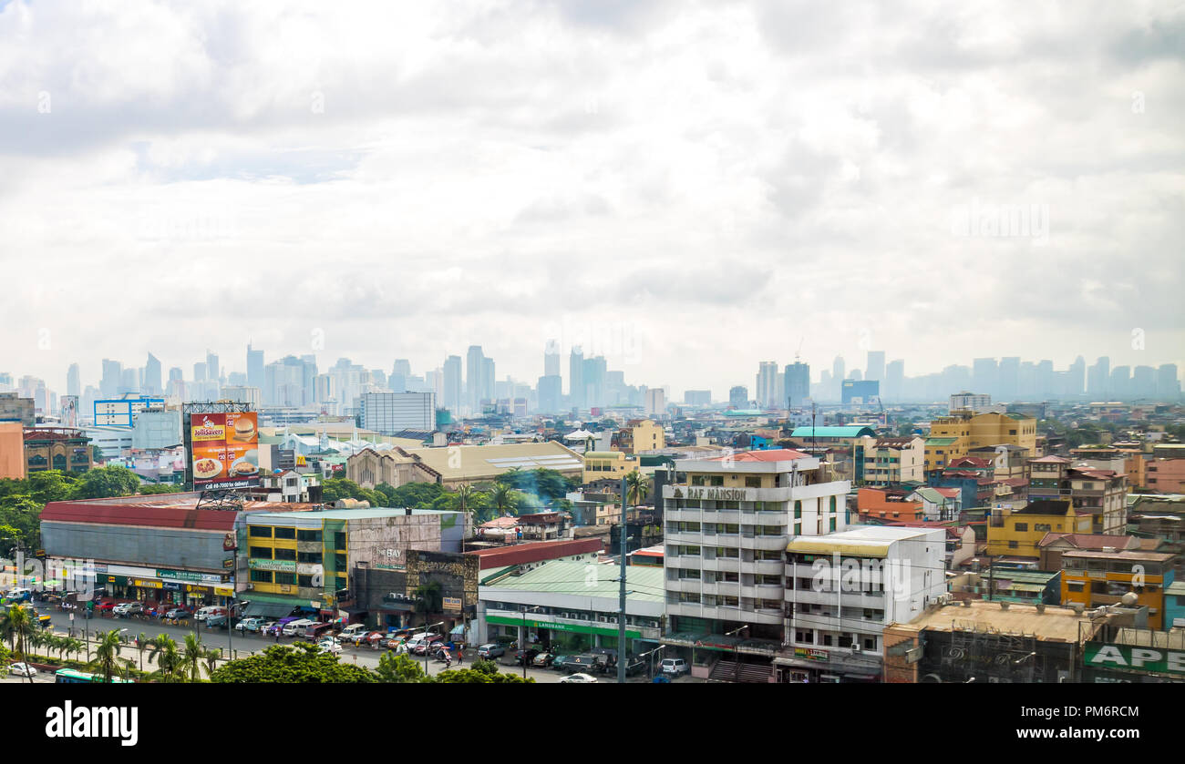 Pasay, Metro Manila, Philippines - August 11, 2016: View Of Buildings ...