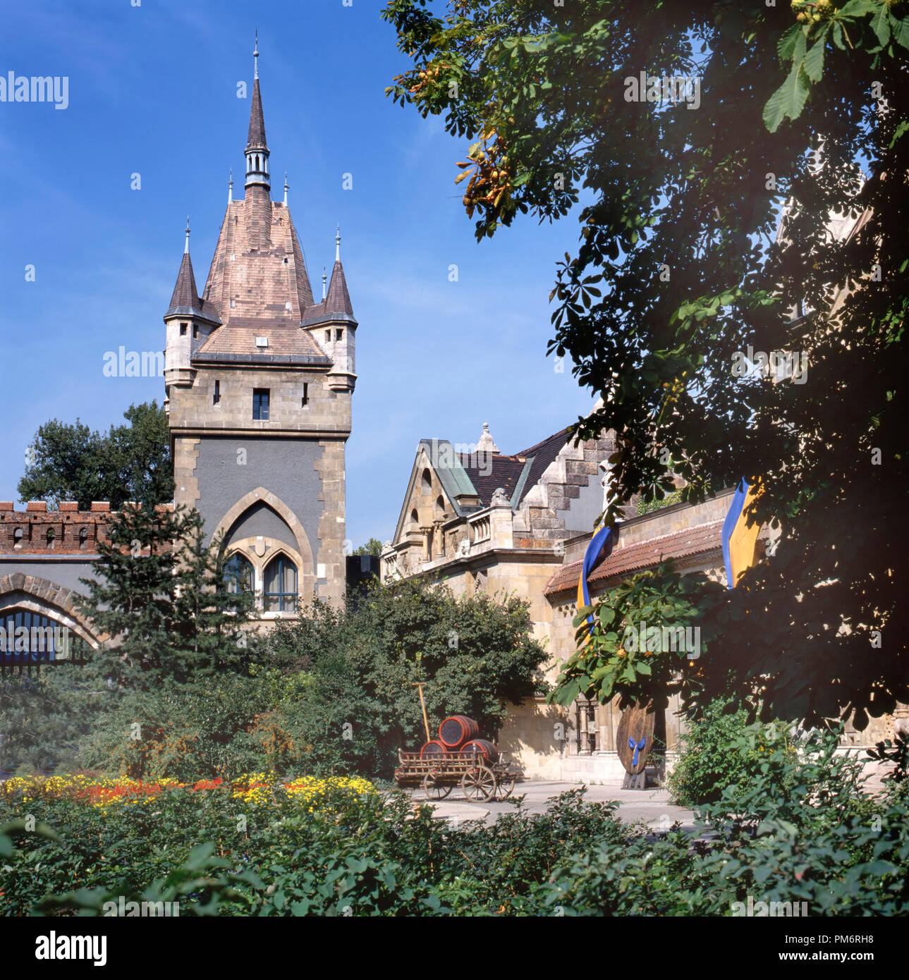 Beautiful summer image of Vajdahunyad castle in main City Park ...