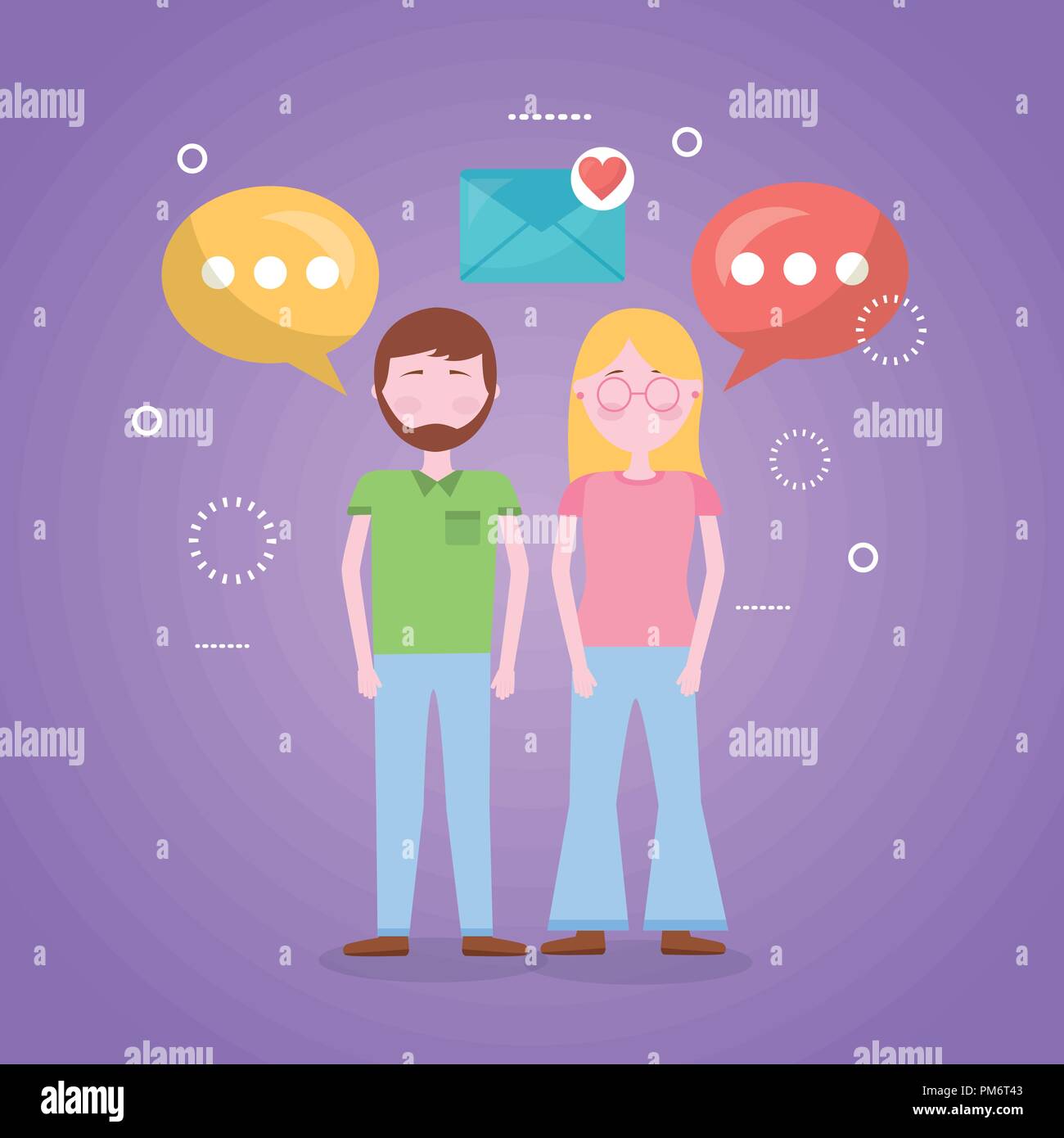 Mobile lovers Stock Vector Images - Alamy