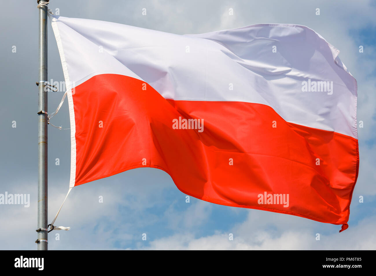 Wavy polish flag hi-res stock photography and images - Alamy