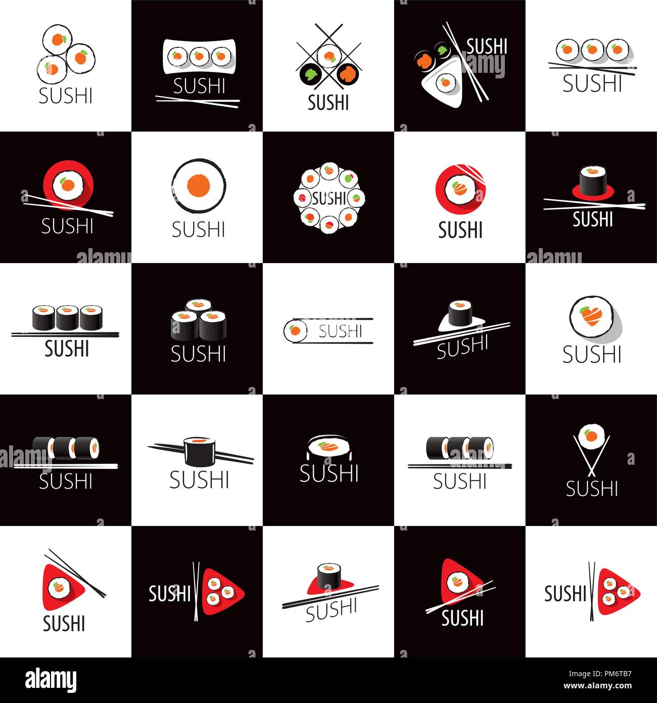 vector sushi logo Stock Vector Image & Art - Alamy