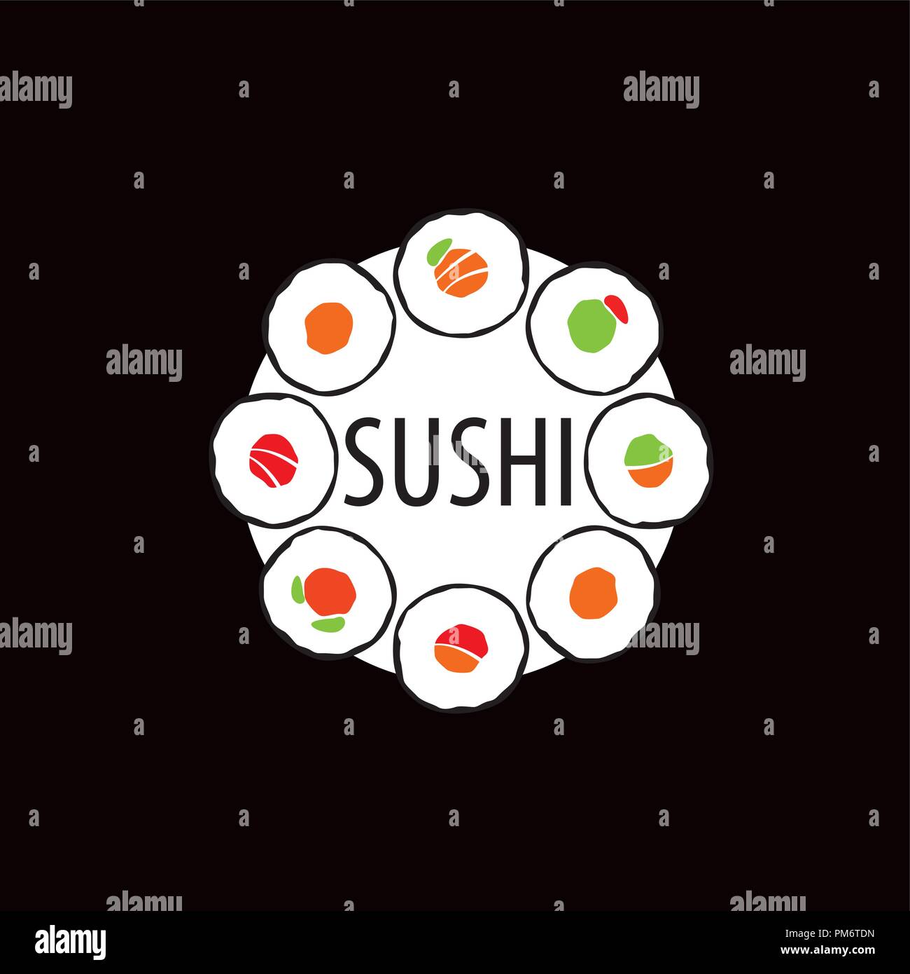 vector sushi logo Stock Vector Image & Art - Alamy