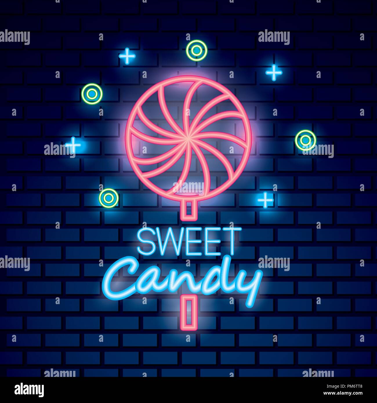 sweet candy neon Stock Vector Image & Art - Alamy