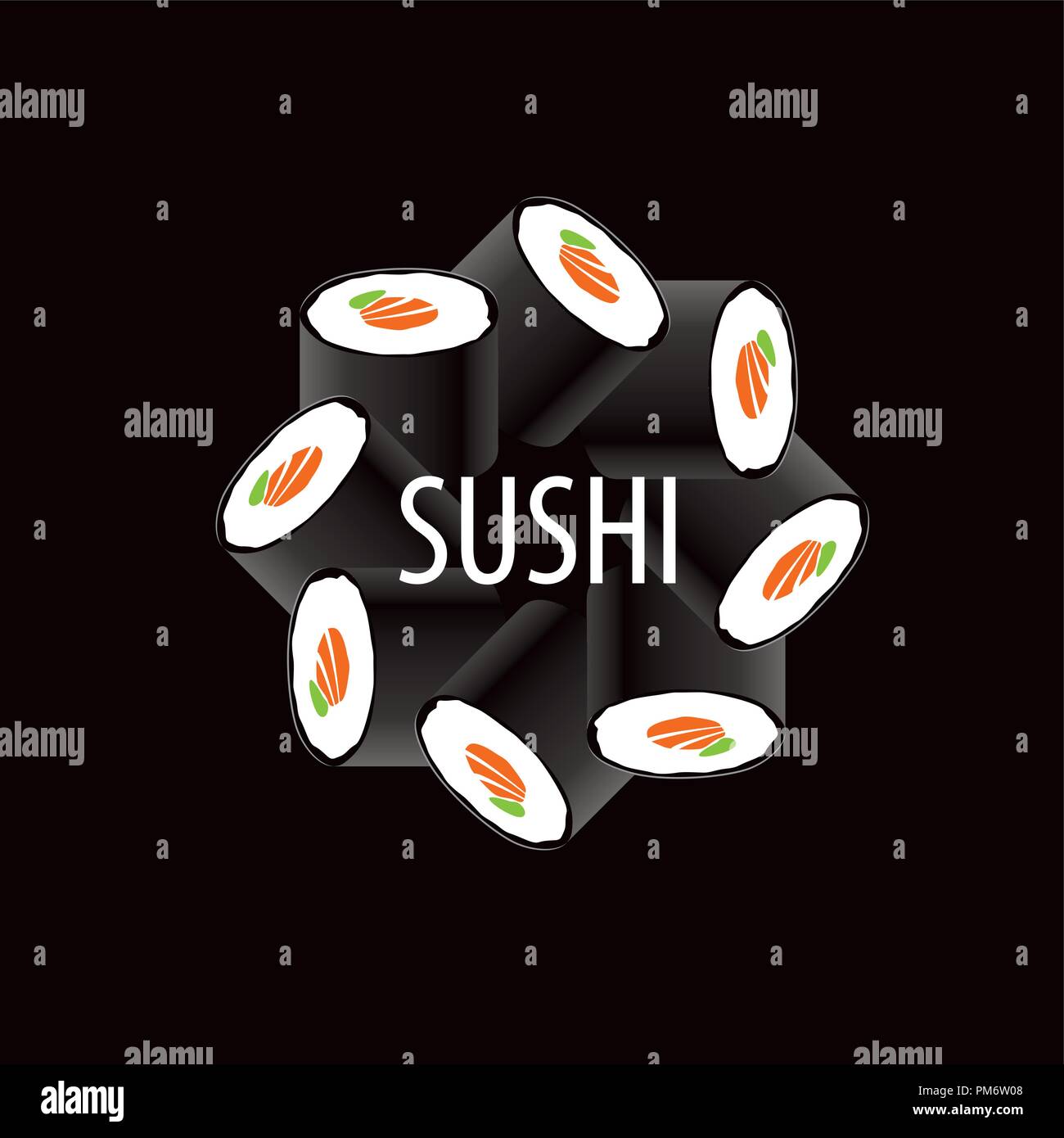 vector sushi logo Stock Vector Image & Art - Alamy