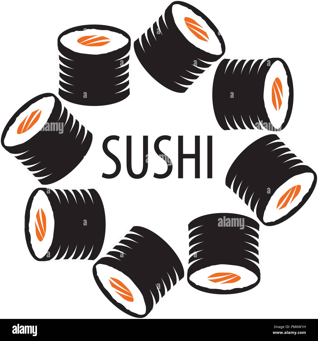 vector sushi logo Stock Vector Image & Art - Alamy