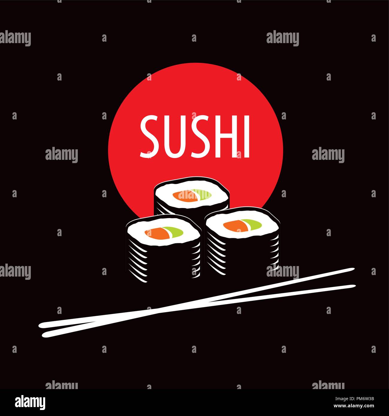 vector sushi logo Stock Vector Image & Art - Alamy