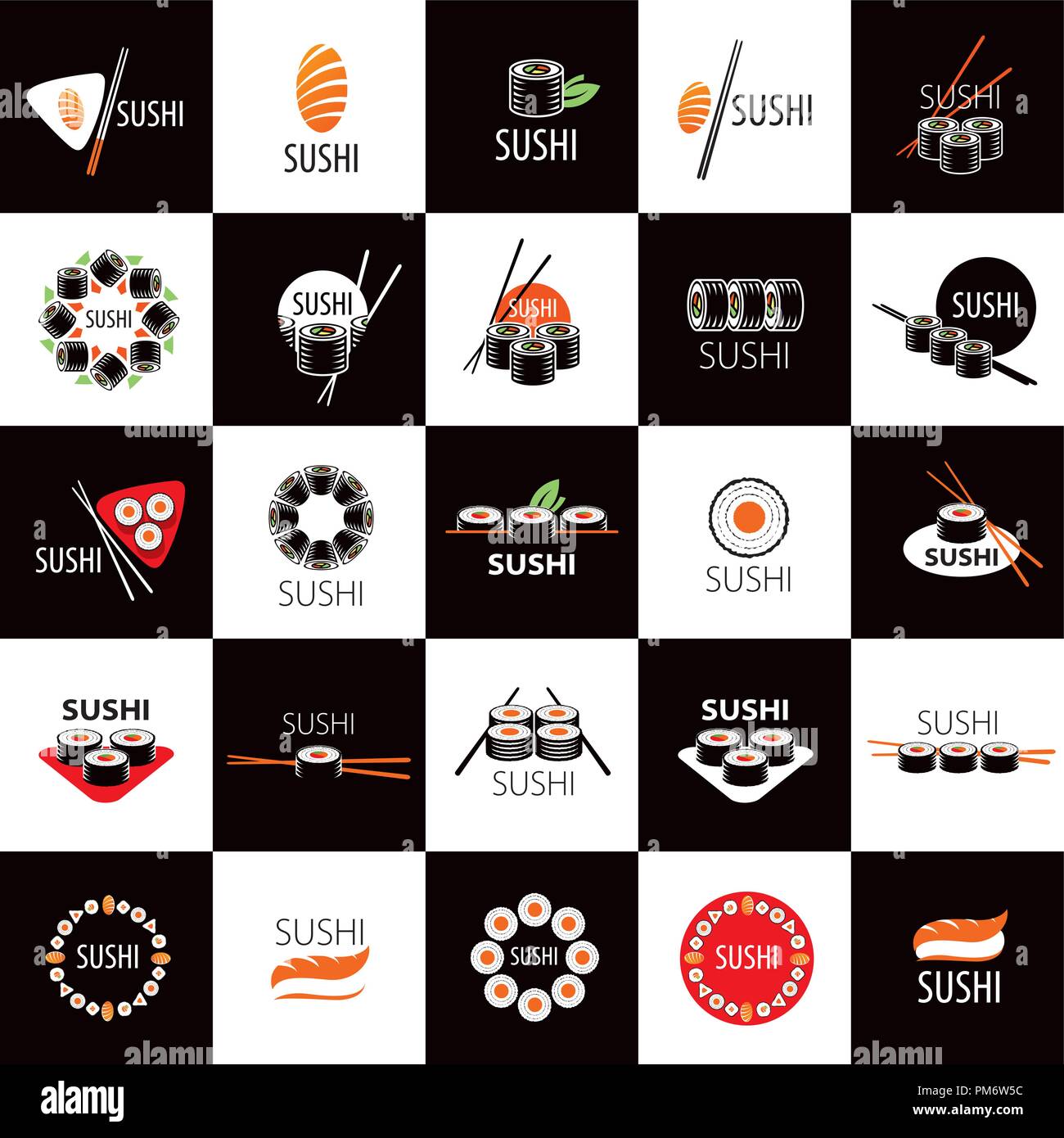 vector sushi logo Stock Vector Image & Art - Alamy