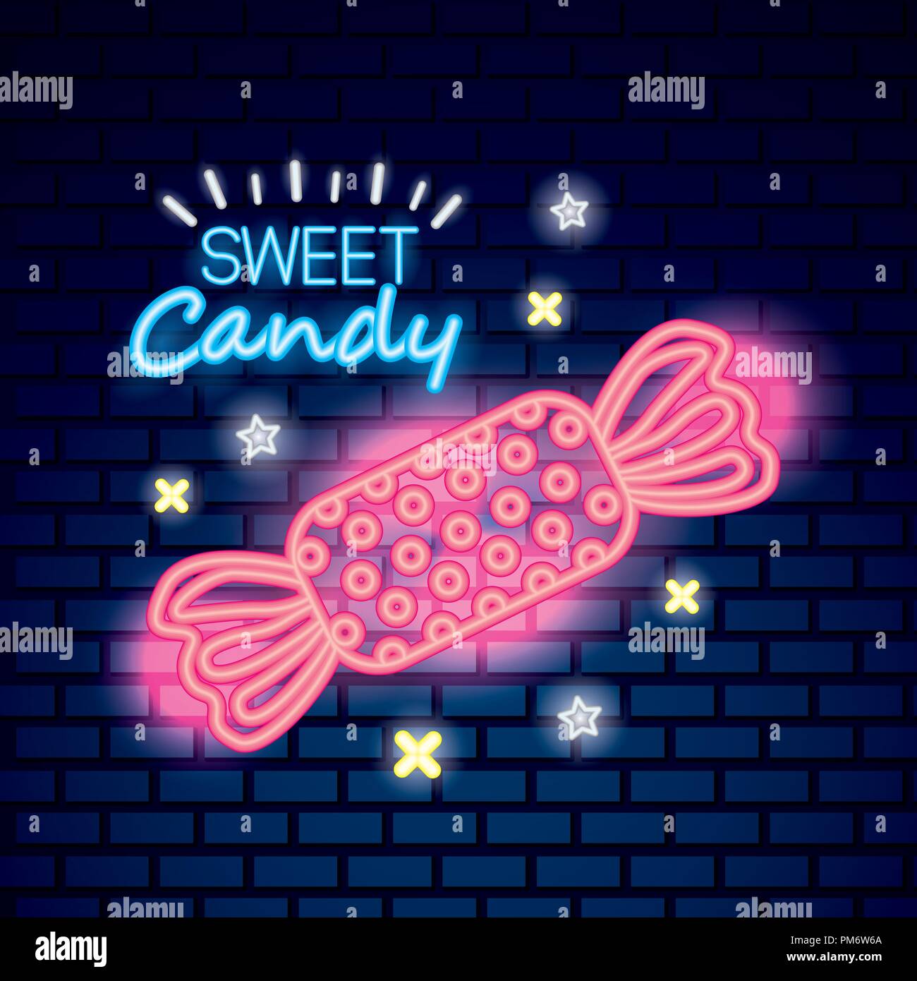 sweet candy neon Stock Vector Image & Art - Alamy