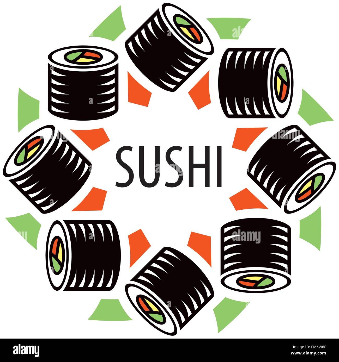 vector sushi logo Stock Vector Image & Art - Alamy