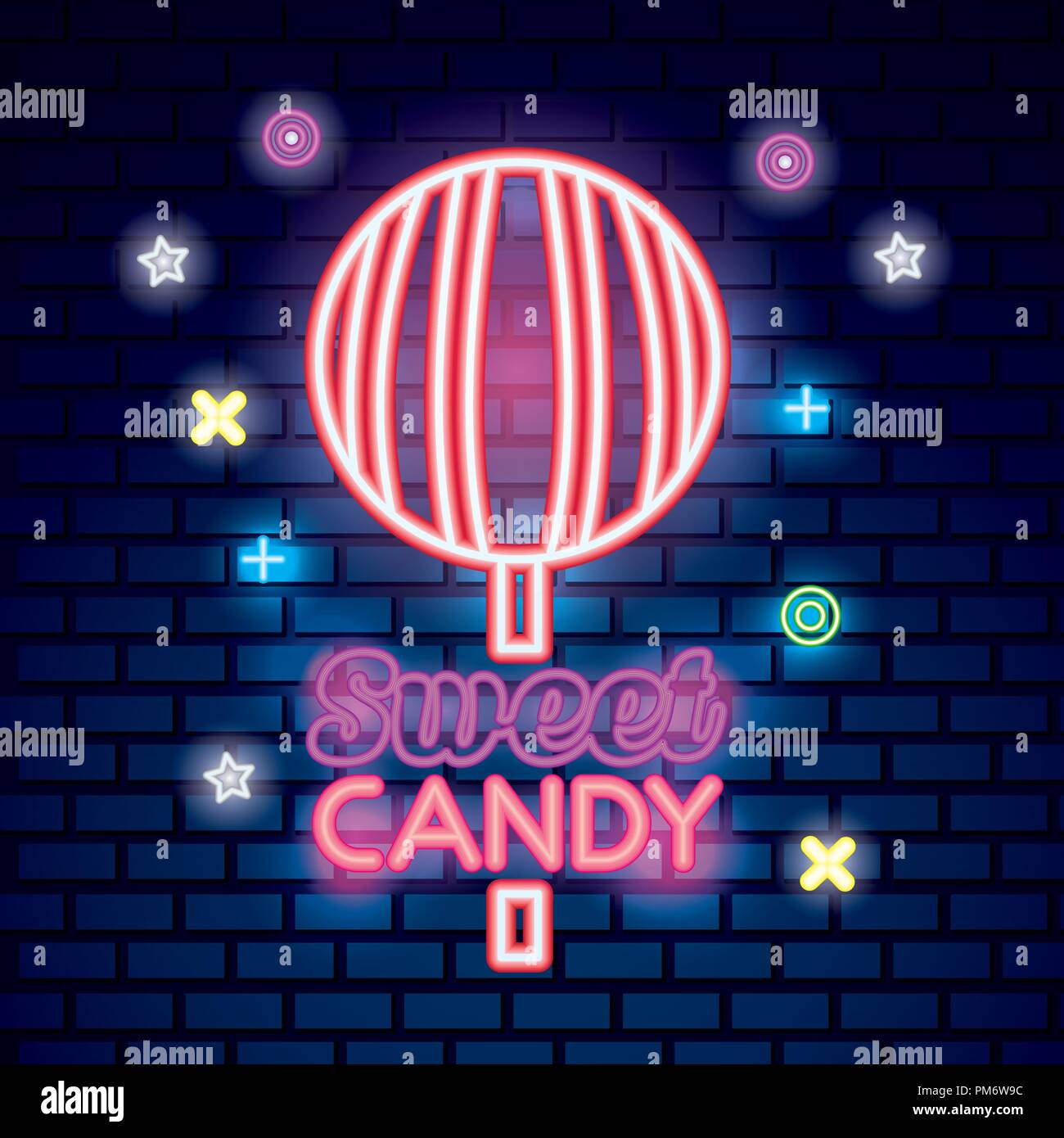 sweet candy neon Stock Vector Image & Art - Alamy
