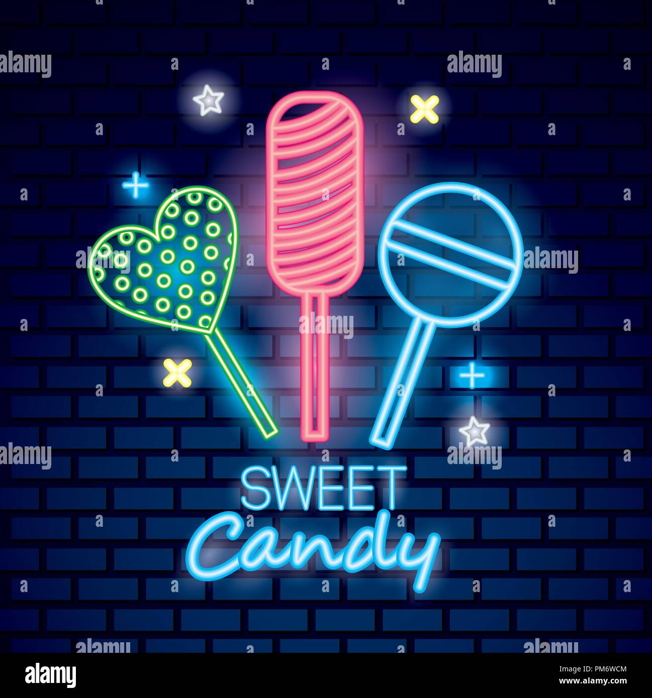 sweet candy neon Stock Vector Image & Art - Alamy