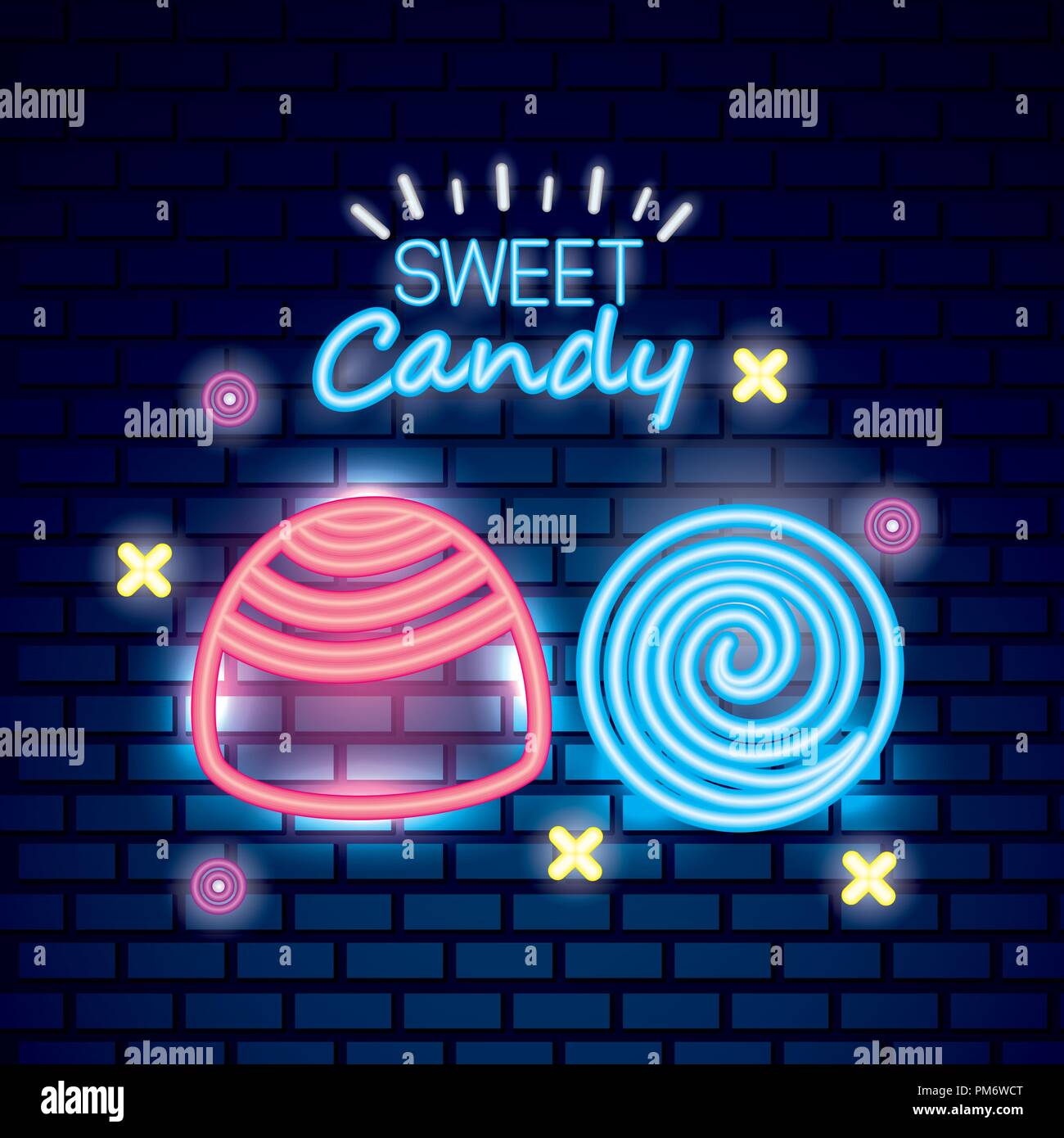 sweet candy neon Stock Vector Image & Art - Alamy