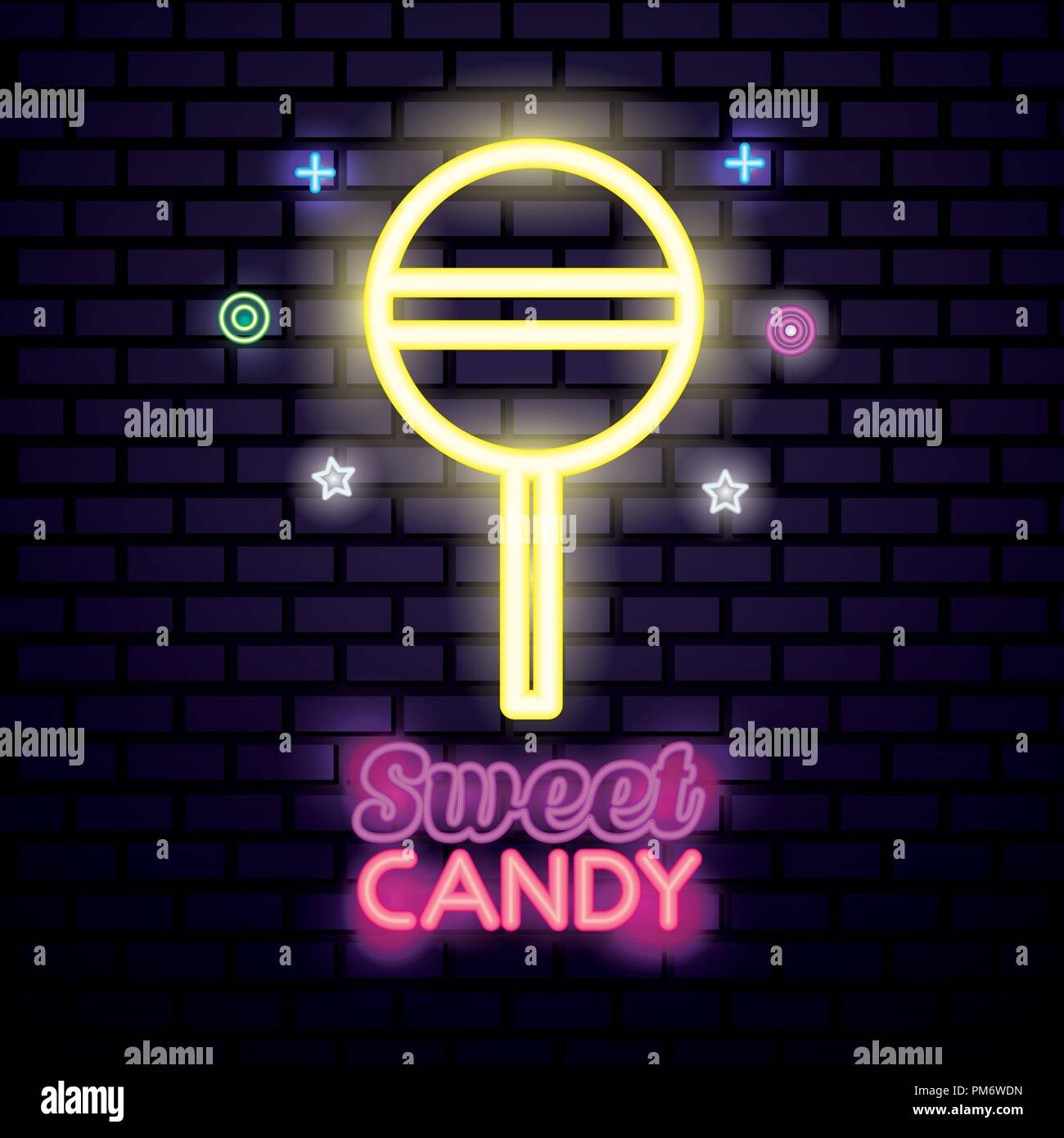 sweet candy neon Stock Vector Image & Art - Alamy