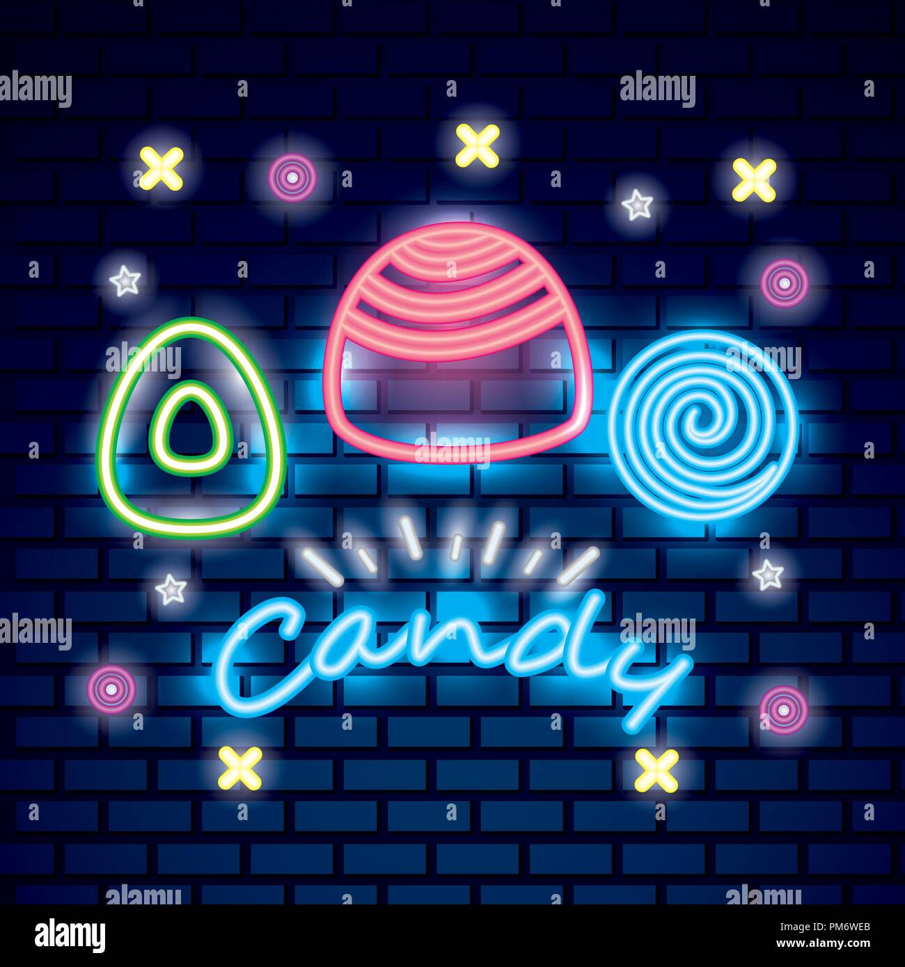 sweet candy neon Stock Vector Image & Art - Alamy