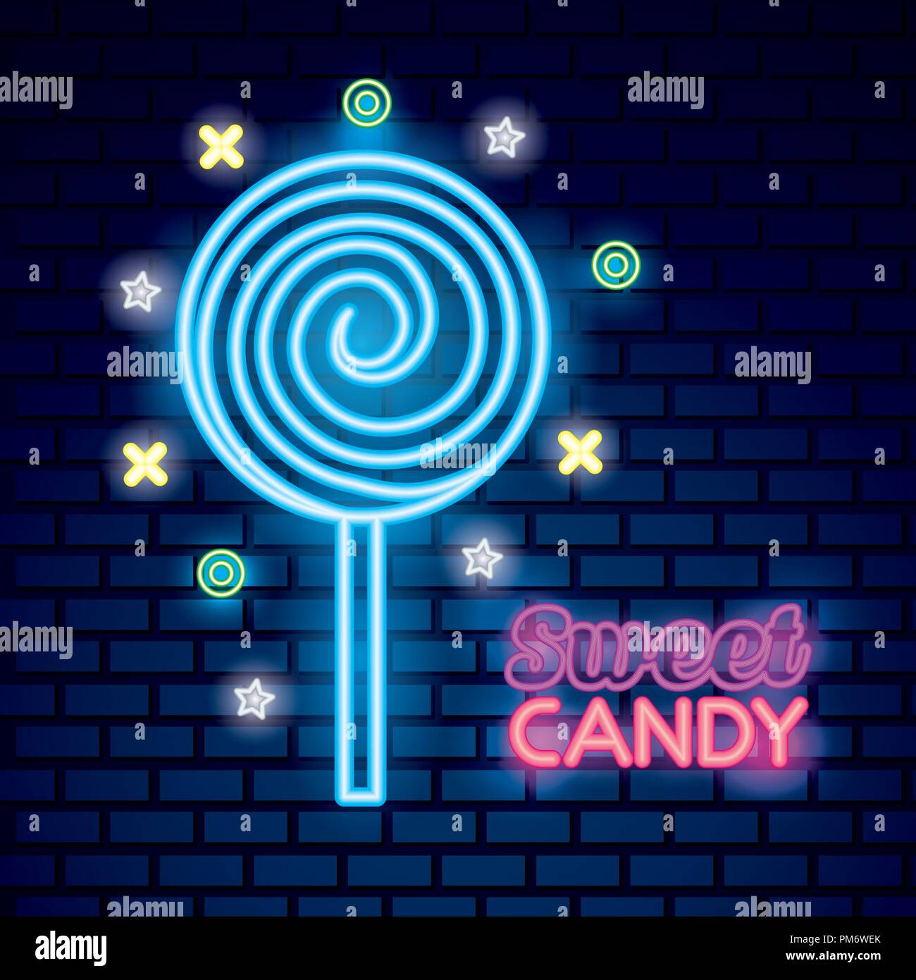 sweet candy neon Stock Vector Image & Art - Alamy