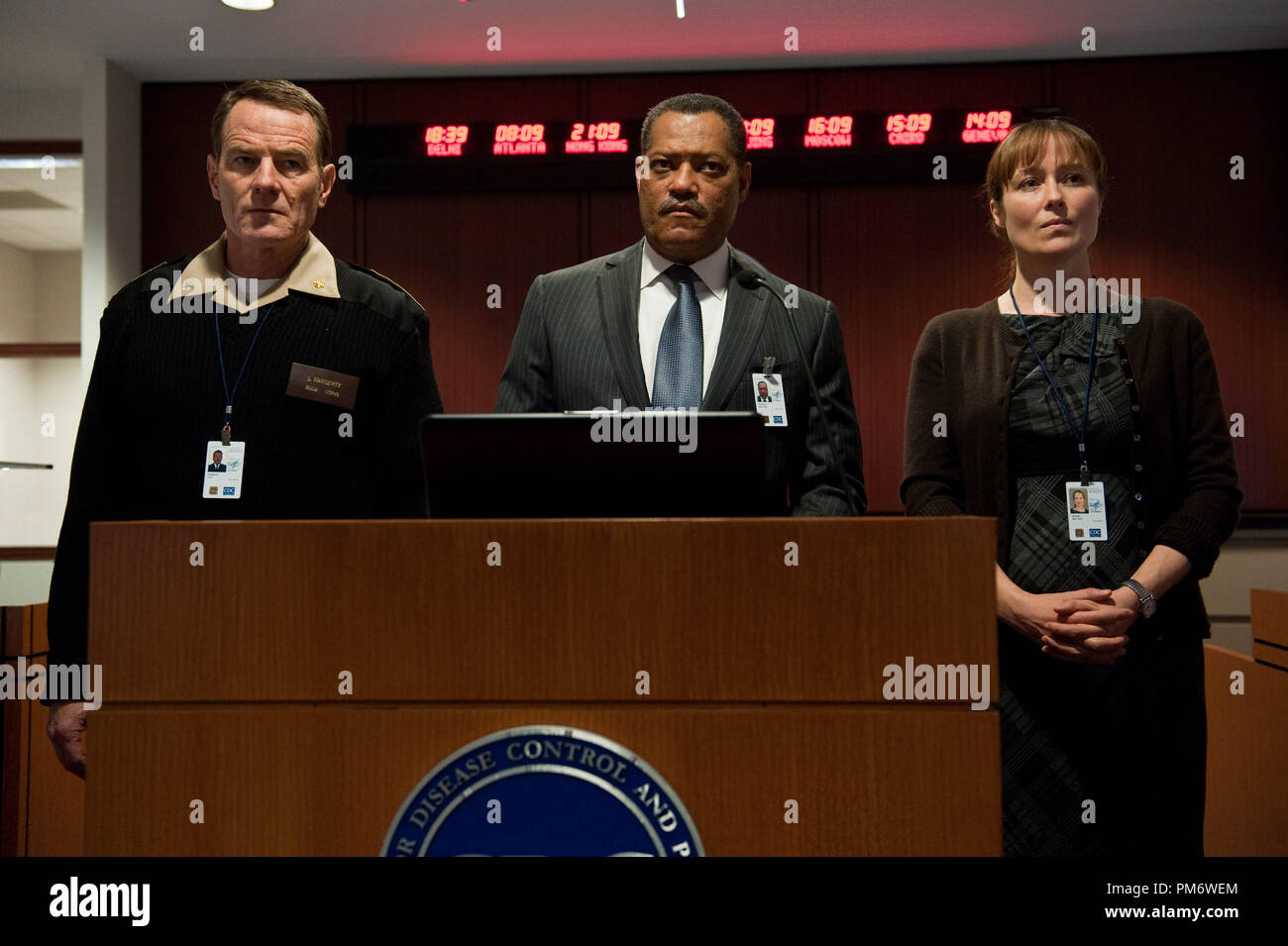 (L-r) BRYAN CRANSTON as RADM Lyle Haggerty, LAURENCE FISHBURNE as Dr ...