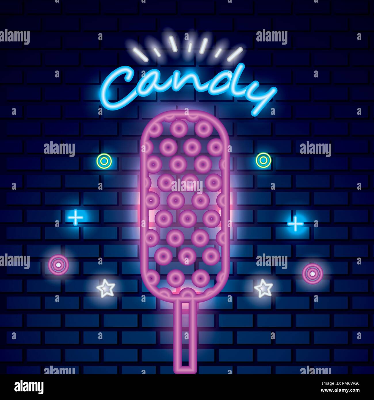 sweet candy neon Stock Vector Image & Art - Alamy