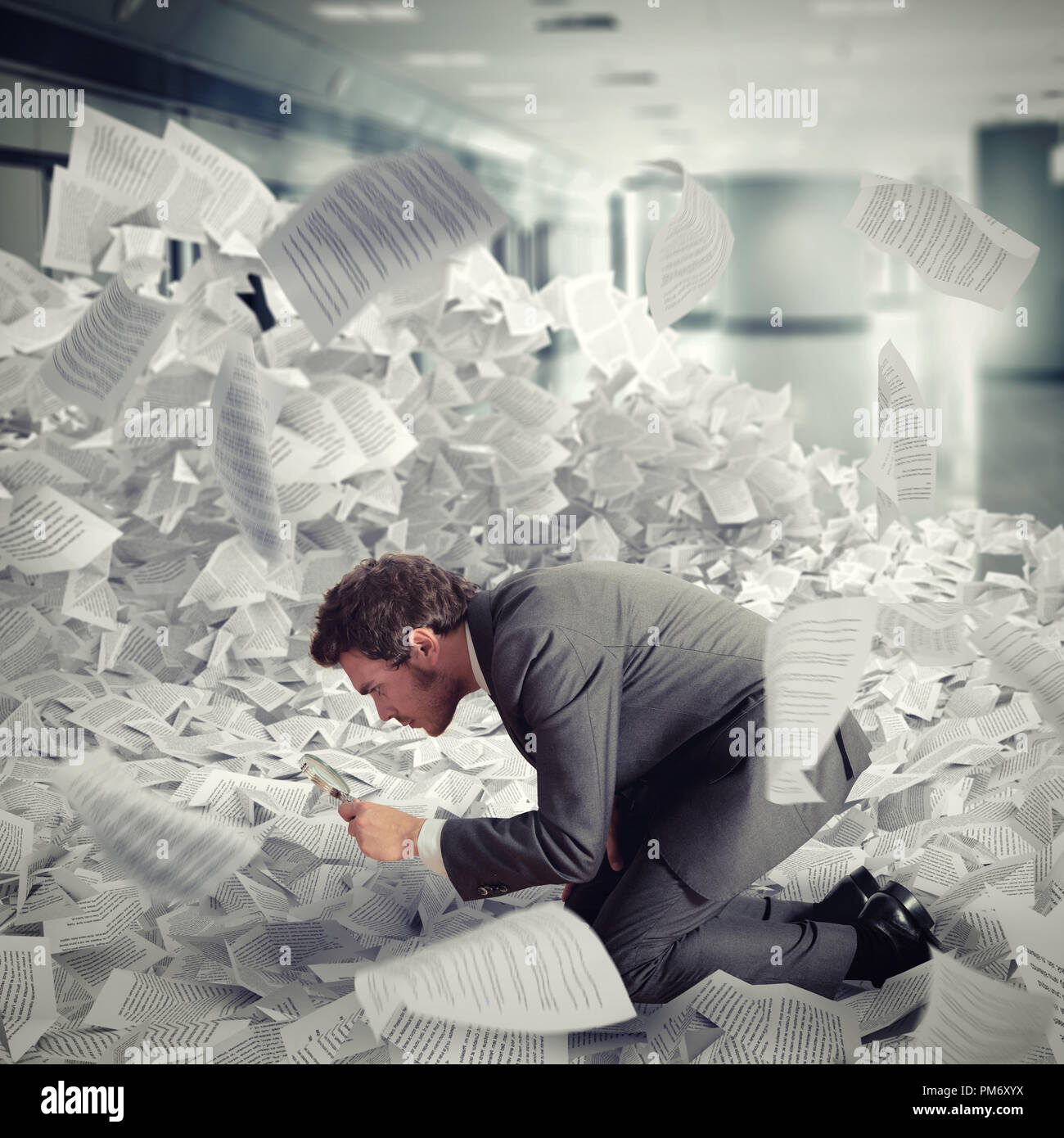 Buried in paperwork hi-res stock photography and images - Alamy