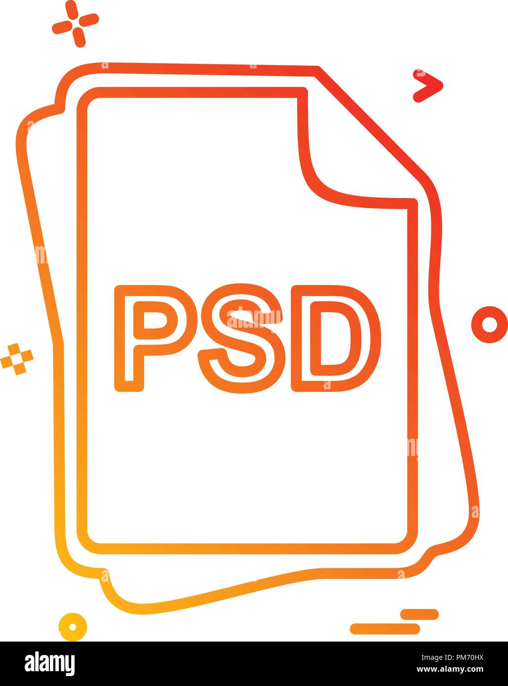 PSD file type icon design vector Stock Vector Image & Art - Alamy