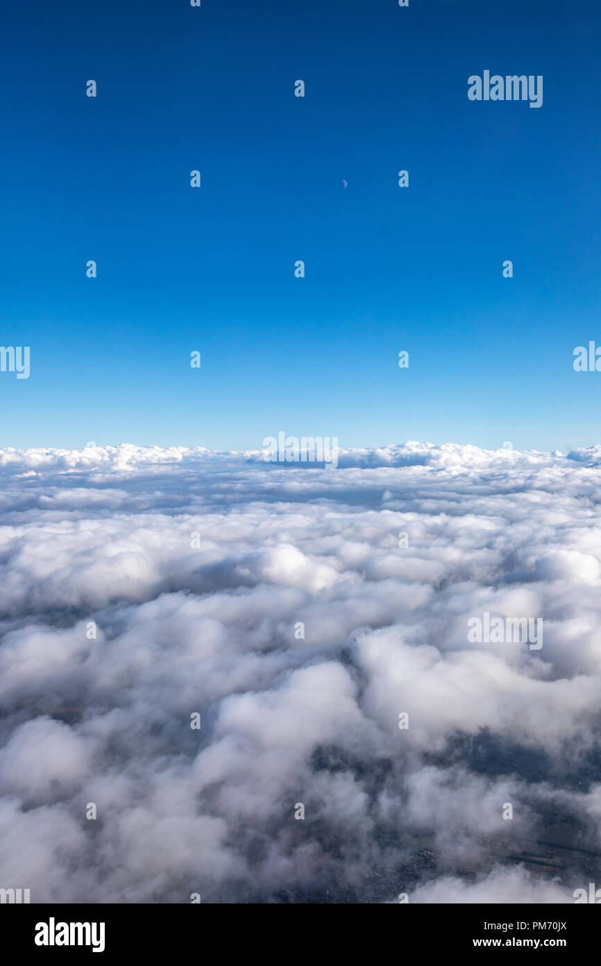 Sky view with clounds from above. Nature background Stock Photo - Alamy