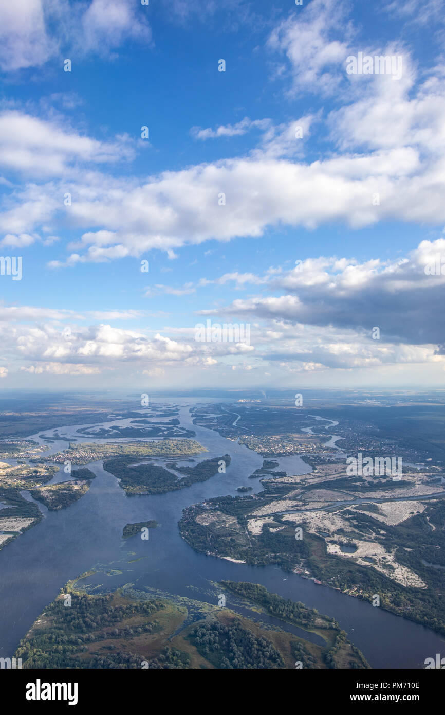 Beautiful view above the earth on landmark down Stock Photo - Alamy