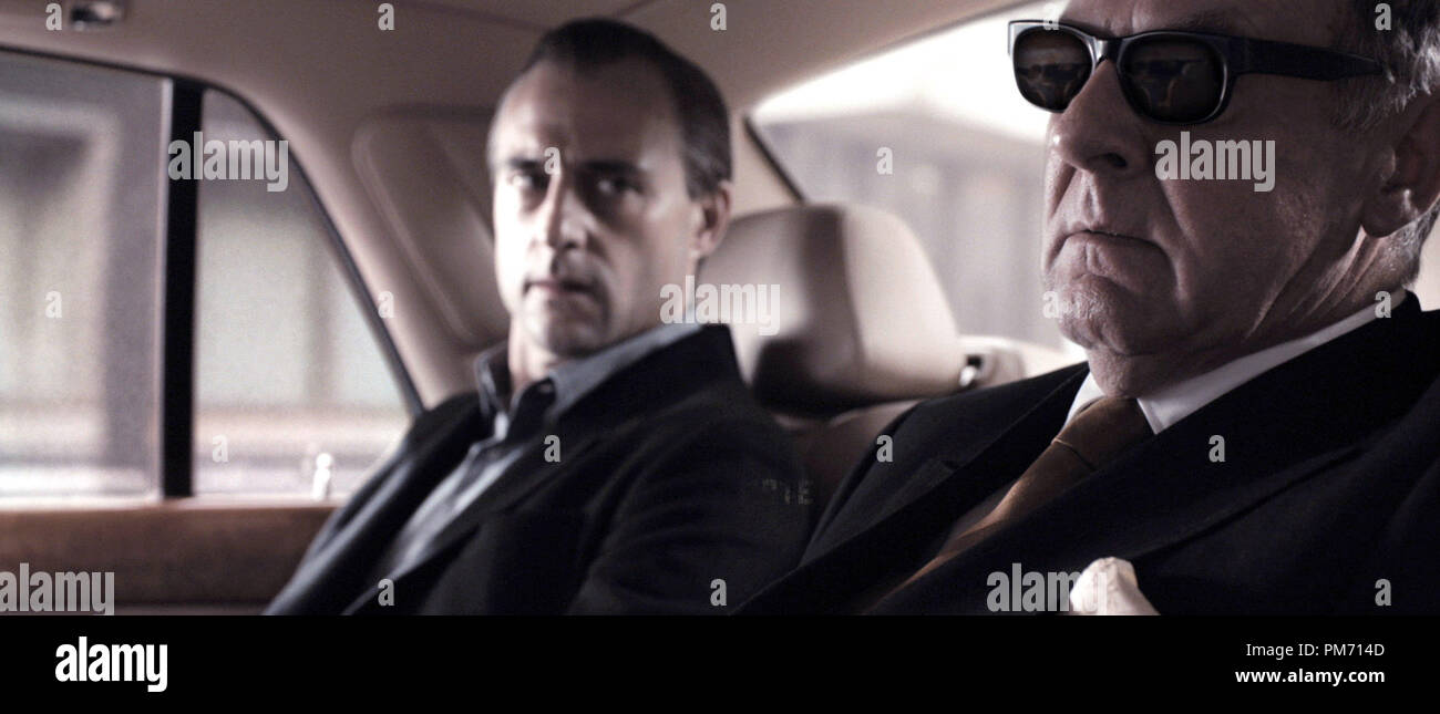 Film Still from "RocknRolla" Mark Strong, Tom Wilkinson © 2008 Warner ...