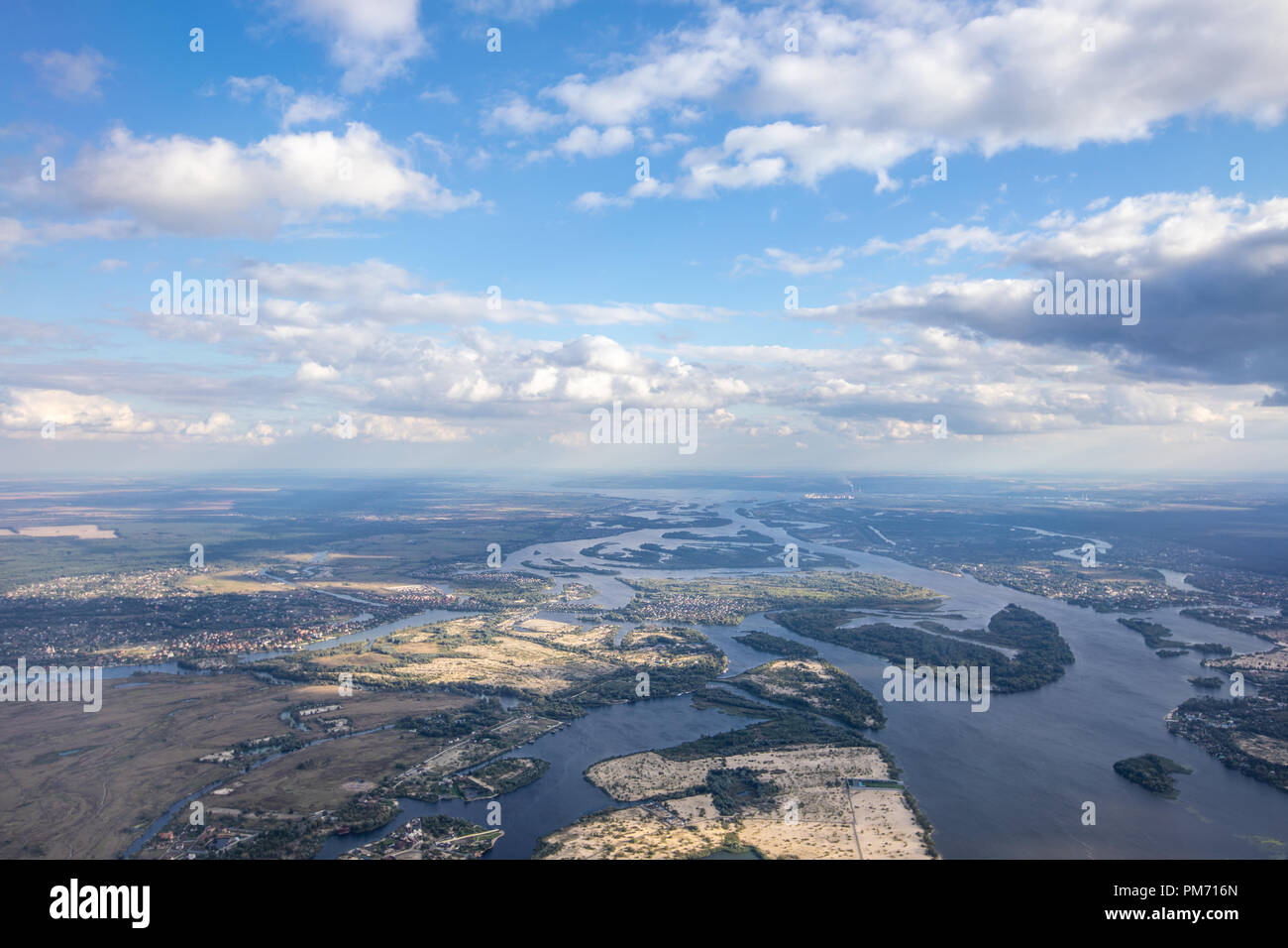 Beautiful view above the earth on landmark down Stock Photo - Alamy
