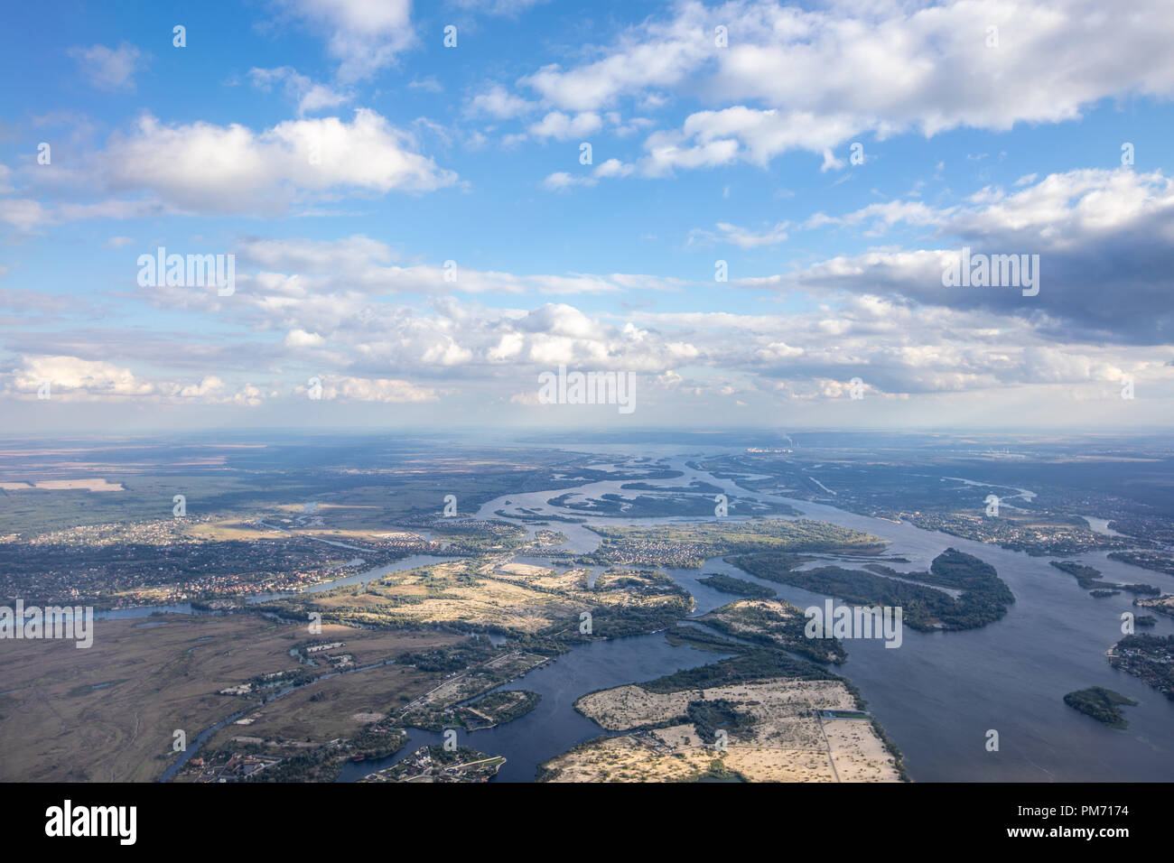 Aerial flight beautiful landscape river hi-res stock photography and ...