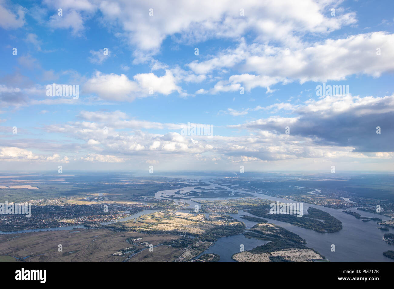 Beautiful view above the earth on landmark down Stock Photo - Alamy