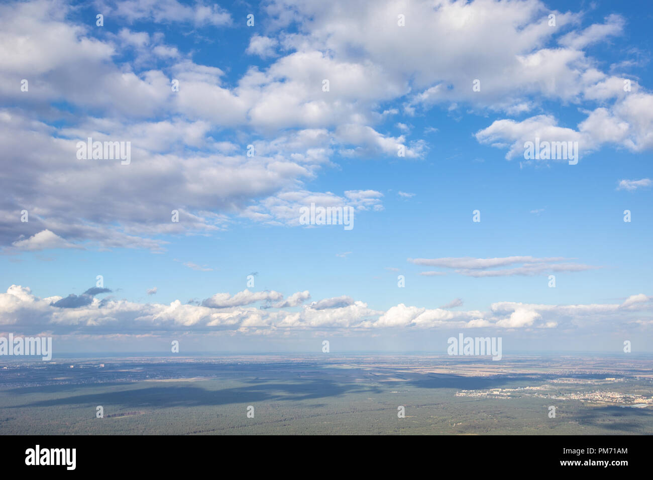Beautiful view above the earth on landmark down Stock Photo - Alamy