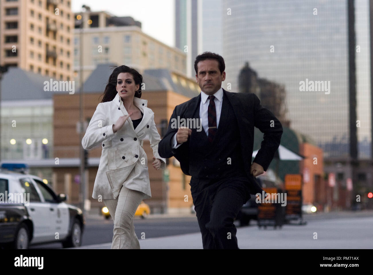 Film Still from "Get Smart" Anne Hathaway, Steve Carell © 2008 Warner ...